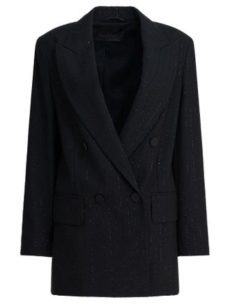 Pianoforte di Max Mara Schwarze Wollmischung Jacke