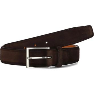 Magnanni Brauner Wildlederg&uuml;rtel - - Accessories - Herren - Braun - 115 CM