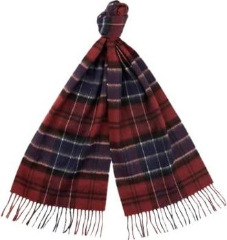 Barbour USC0002-TN21 Merino Cachemire Tartan Scarf BORDEAUX &Eacute;charpe Homme, Tartan Bordeaux, Taille unique