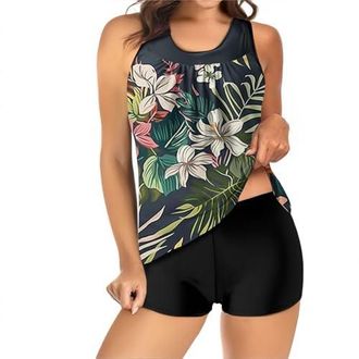 Generic Ensemble tankini pour femme - Maillot de bain deux pi&egrave;ces - Maillot de bain push-up - Simple et &eacute;l&eacute;gant - Maillot de bain sportif rembourr&eacute; - Pour la 
