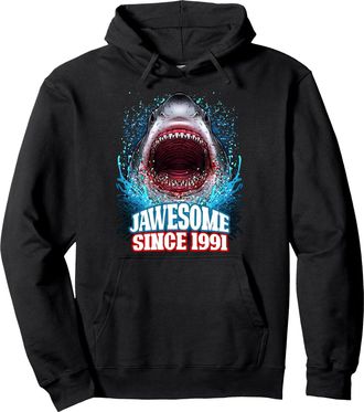 BDAZ 35. Geburtstag Jawesome Seit 1991 Shark 35 Jahre alt Pullover Hoodie