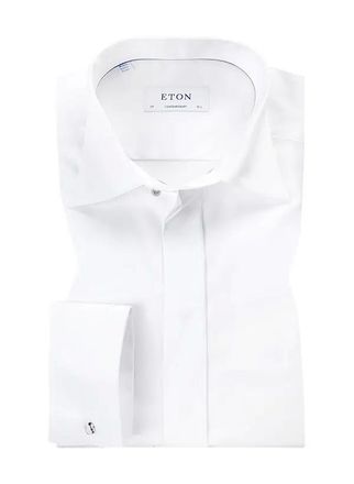 Eton Herren Hemd wei&szlig; Baumwolle