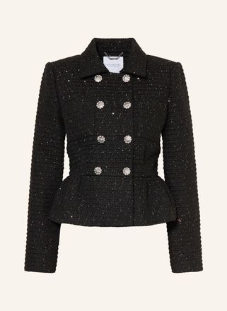 Rich & Royal Boucl&eacute;-Blazer Mit Pailletten schwarz