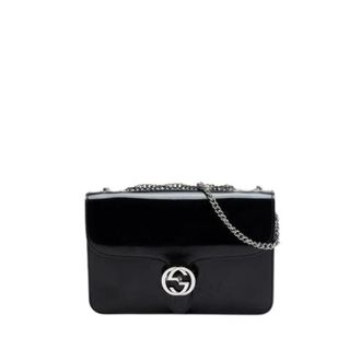 Gucci Pre-owned Lackleder Umh&auml;ngetasche - - Pre-owned - Damen - Schwarzk - ONE SIZE