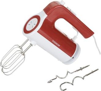 KASANOVA Elektrischer Handmixer, 300 W, 5 Geschwindigkeiten, Rot