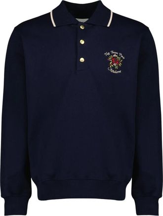 Dr&ocirc;le de Monsieur Homme, Sweatshirts et sweats &agrave; capuche, Bleu, Taille: S Polo Slogan