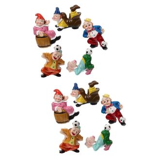 Pretyzoom 2 S&auml;tze Clown-Ornament Clownsnase The Clown Spielzeuge Tischschoner Gartenteppich Toy Mini-fee Clownfiguren Miniaturen Lustige Clown-Dekoration Bonsai