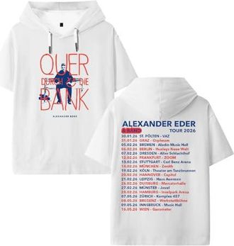 Generic Alexander Eder Quer durch die Bank Tour 2026 Merch T-shirt &agrave; capuche Streetwear &agrave; manches courtes, 02, XXS