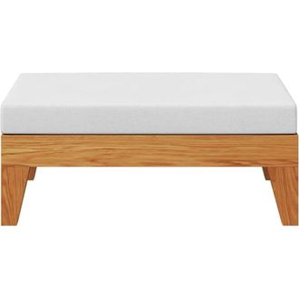 vidaXL Vidaxl - Modular-Fu&szlig;hocker mit Cremewei&szlig;en Kissen Akazie Massivholz