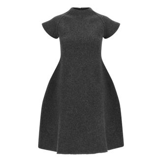 Jil Sander Kleid mit Stehkragen und A-Linie - - Dresses - Damen - Grau - L
