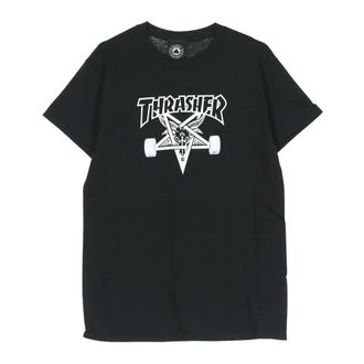 Thrasher Skate Goat Tee Schwarz/Wei&szlig; Baumwoll T-shirt - - Tops - Herren - Schwarzk - S
