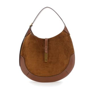 Polo Ralph Lauren Braune Leder-Schultertasche - - Bags - Damen - Braun - ONE SIZE