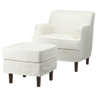 IKEA ROCKSJ&Ouml;N Sessel mit Hocker