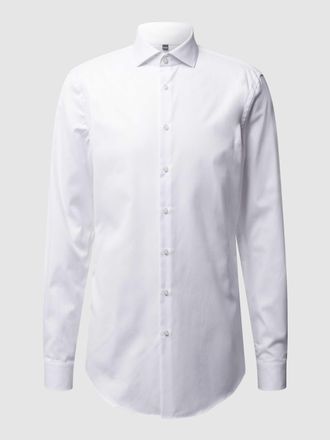 Jake*s Slim Fit Businesshemd aus Twill mit extra langem Arm