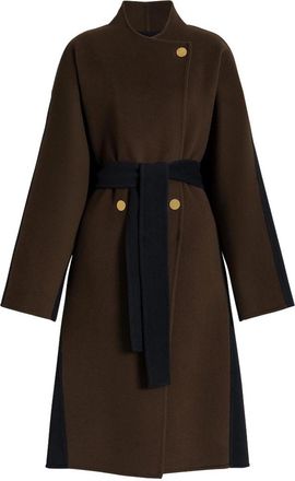 Alberta Ferretti Langer Mantel - Dunkelgr&uuml;n