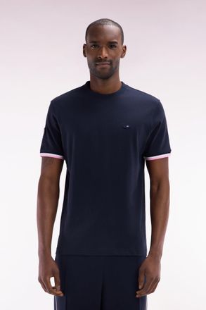 Eden Park T-shirt Xv De France En Coton Marine Flocage Coq Coupe Droite