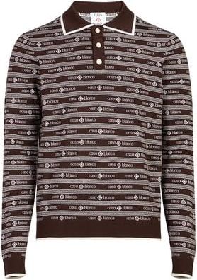 Casablanca Polo logotyp&eacute; en laine