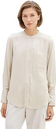 Tom Tailor 1037888 Blouse, 32398-Clouds Grey Melange, 40 Femme