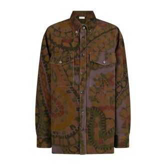 Dries Van Noten Homme, Chemises, Vert, Taille: M Chemise Cromo