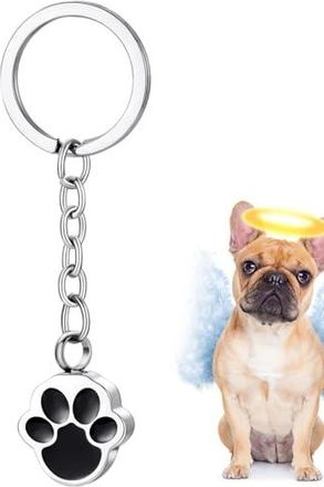 Generico Porte-cl&eacute;s comm&eacute;moratif pour cendres de chien pour animaux de compagnie - Porte urne en acier inoxydable | Bijoux ouvrants pour cendres - Pour les chi