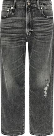 R13 Femme, Jeans, Gris, Taille: W26 Boyfriend Jean