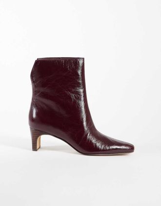 Dolce Vita Bennet bottines mi-hautes &agrave; talons couleur bordeaux fonc&eacute;-Rouge