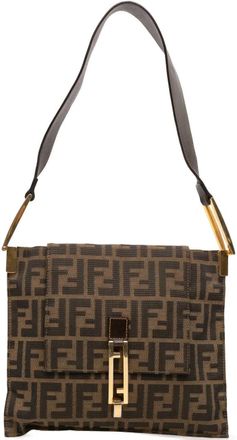Fendi Hobo Bags - Zucca Canvas Flap Shoulder Bag - Gr. unisize - in Braun - f&uuml;r Damen