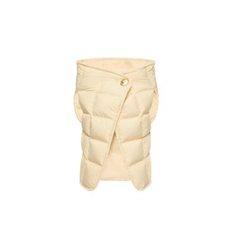 Moncler Moncler Asymmetrical Down Cape, Women, Yellow, Size: One Size