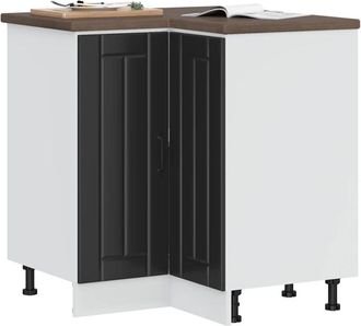 vidaXL Vidaxl - Armoire dangle de cuisine Lucca noir bois ding&eacute;nierie