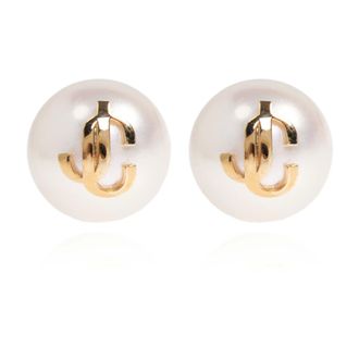 Jimmy Choo London Femme, Accessoires, Blanc, Taille: ONE Size JC Pearl Studs
