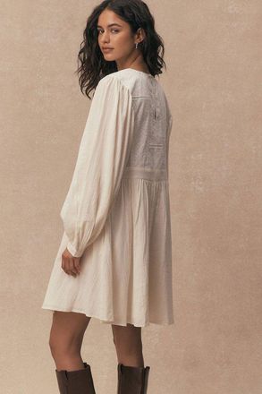 Next Minikleid Lang&auml;rmeliges Mini-Patchworkkleid (1-tlg)