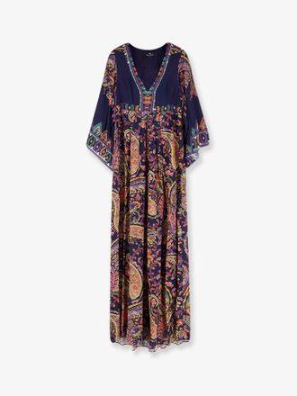 Etro Multicolor viscose long dress - ETRO - gender_Woman