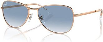 Ray-Ban Rb3733 Sonnenbrillen Rotgold Fassung Blau Glas 59-17