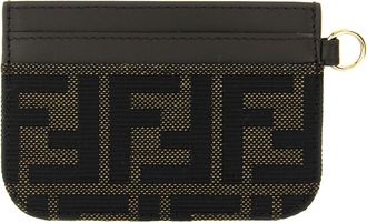 Fendi FF Zucca Jacquard Card Case - Brown