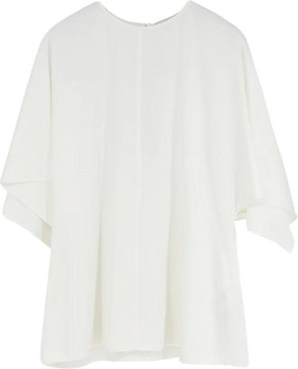 Stella McCartney Femme, Blouses et Chemises, Blanc, Taille: 36 FR Satin Lace Blouse