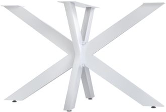 Clp Tischbeine Hardwick I Tischkufen f&uuml;r DIY-Tische mit H&ouml;he 71 cm I Sternf&ouml;rmiges Tischgestell aus pulverbeschichtetem Stahl, Farbe:wei&szlig;, Gr&ouml;&szlig;e:120x68x71