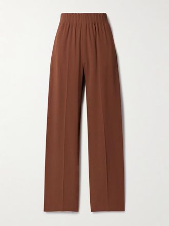 FFORME Pantalon Large En Crêpe Maud - Marron