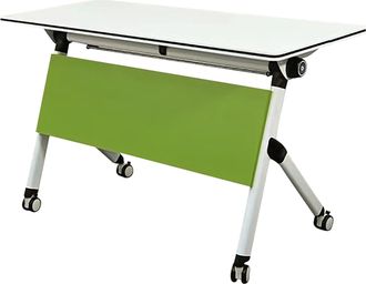 Generic Klappbarer Tisch mit Rollen, mobiler, rechteckiger Klapptisch mit klappbarer Tischplatte, Seminartisch, leicht zu verstauen, Besprechungsraumtisch f&uuml;r