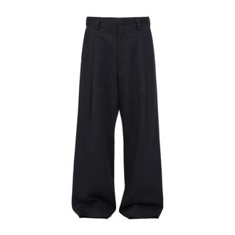 N&deg;21 Oversized-Hosen mit Bundfalten - - Trousers - Herren - Blau - M