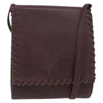 Saint Laurent Sac bandouli&egrave;re en cuir Pre-owned - Femme - Pre-owned - Brun - Taille: ONE Size
