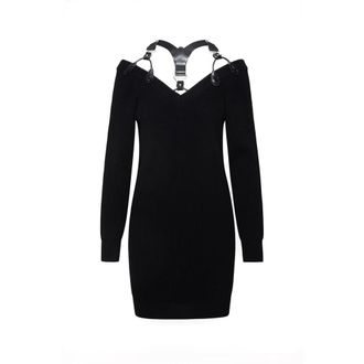 Moschino Strickkleid - - Dresses - Damen - Schwarzk - XL