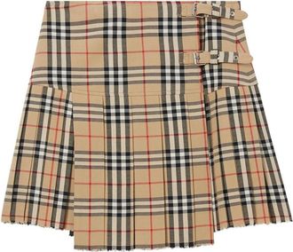 Burberry Femme, Jupes, Multicolore, Taille: 36 FR Check Pleated Mini Skirt