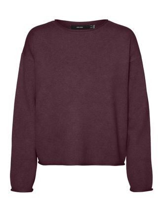 Vero Moda Damen Vmsaba Roll Ls O-Neck Pullover Ga Noos, Winetasting, M