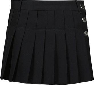 Paco Rabanne Femme, Jupes, Noir, Taille: 38 FR Mini-jupe noire en laine