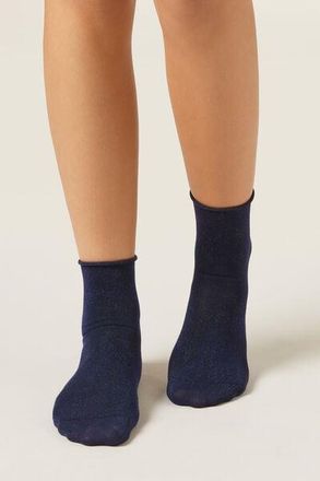 Calzedonia Socken Mit Glitzer Blau