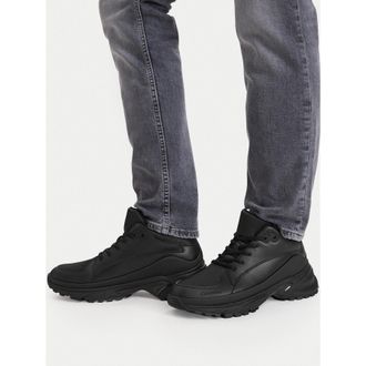Calvin Klein Sneakers Calvin Klein Hike Runner Mid Laceup Tech Mix YM0YM01418 Schwarz
