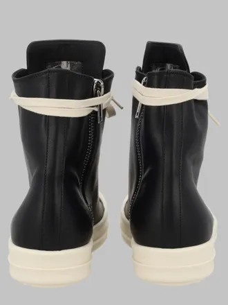 Rick Owens Leather Sneakers - Black