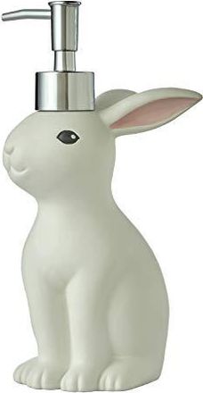 SKL Home Hase Lotion-/Seifenspender, Keramik, Weiss/opulenter Garten