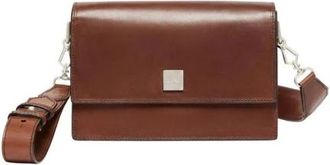 Max Mara Femme, Sacs, Brun, Taille: ONE Size Sac bandouli&egrave;re structur&eacute; &agrave; rabat en cuir