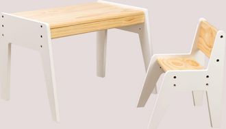 Sklum Holztisch- und Stuhlset Blaby Kids